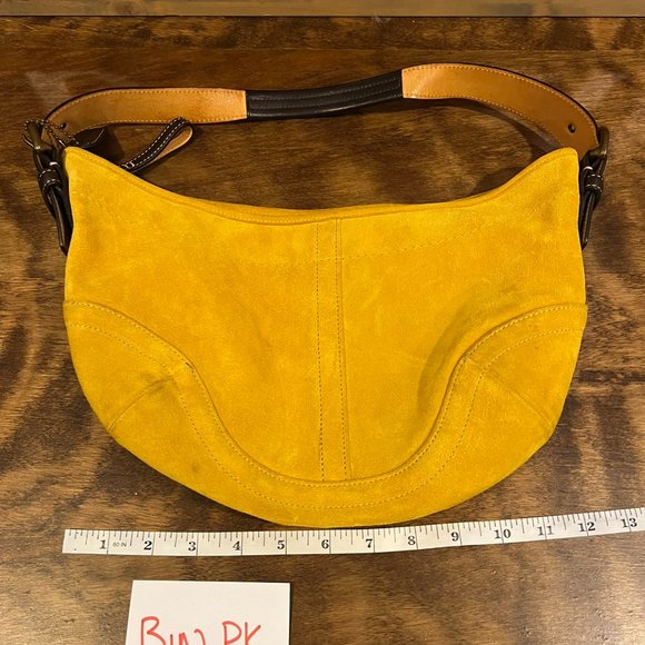Coach | Bags | Vintage Suede Coach Handbag Inside In Perfect Condition ...